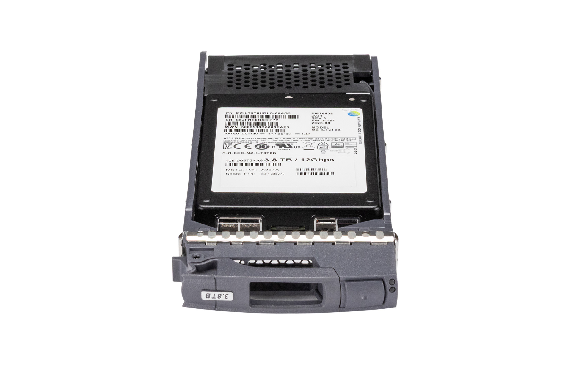 108-00572 NetApp 3.84TB 2.5 Inch 520b 12G SAS SSD