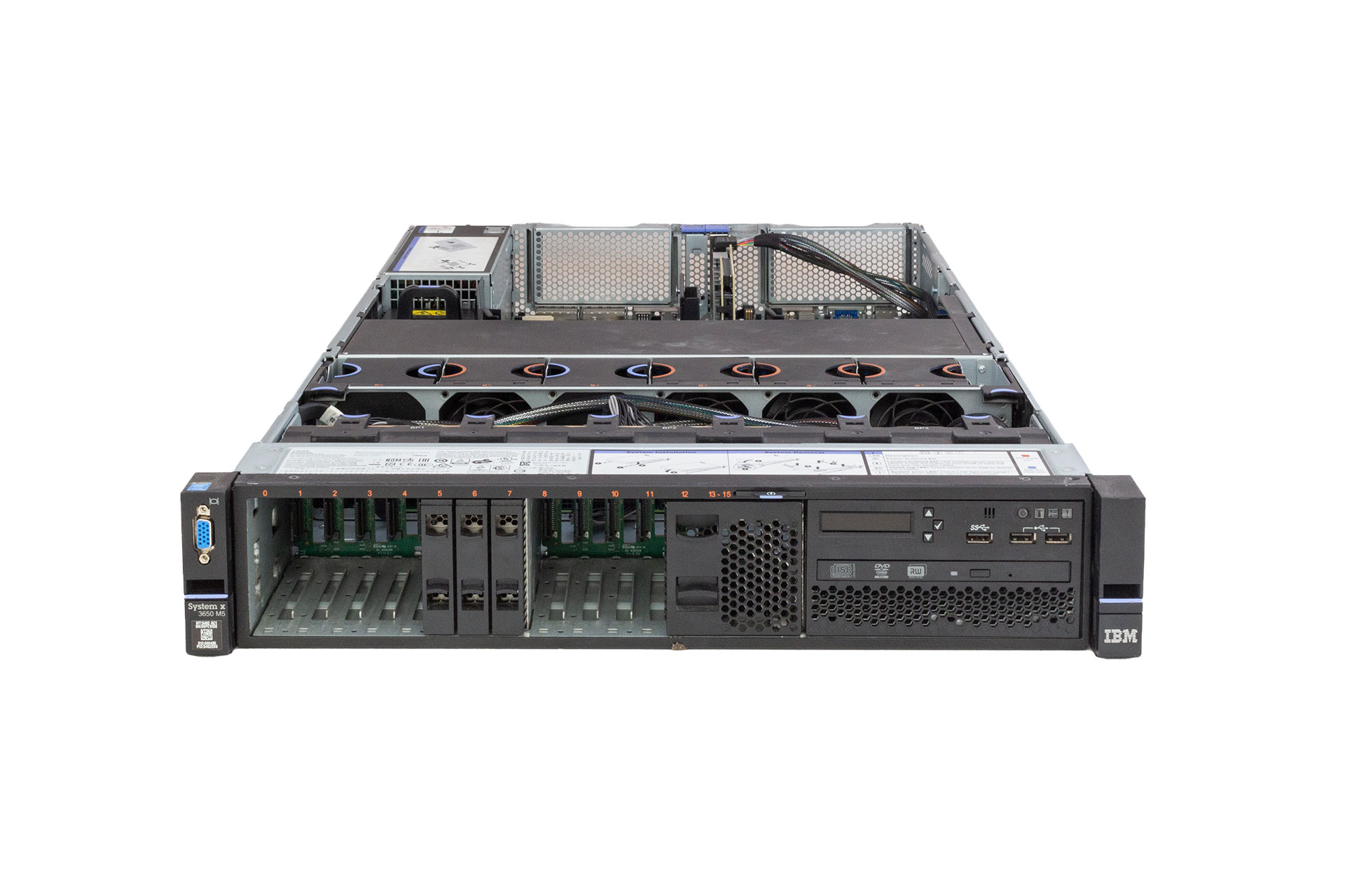 Lenovo System X3650 M5 Rack Server, 1x E5-2640v3 , 16x SFF